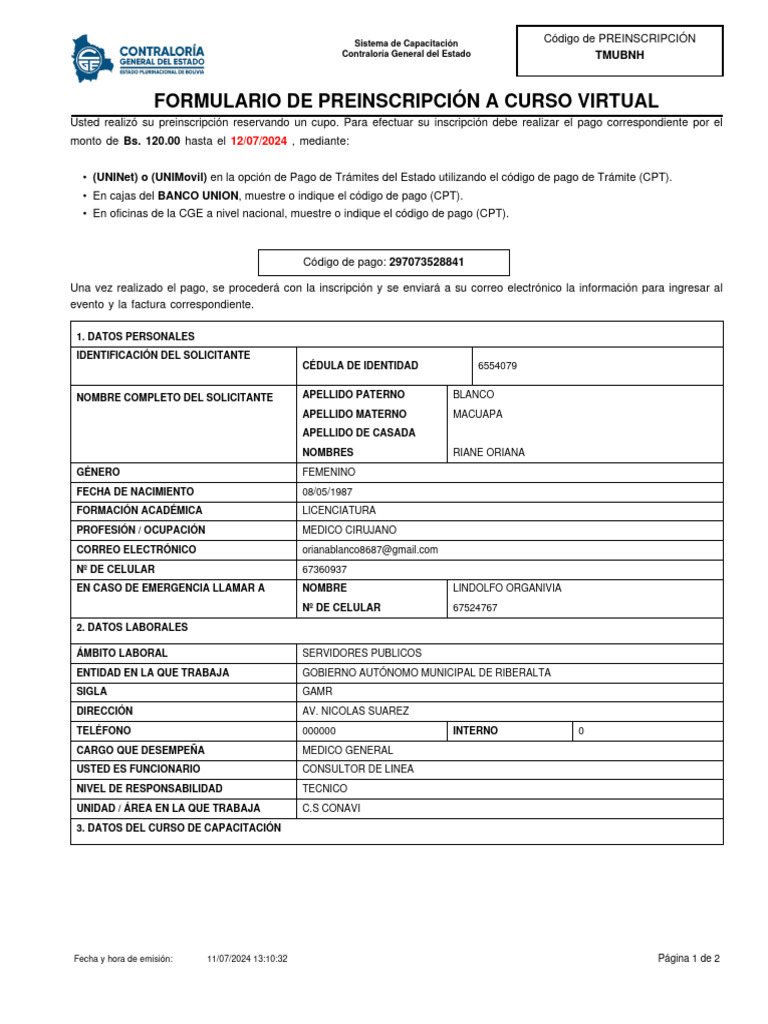 formulario (14) | Descargar gratis PDF | Documento de identidad