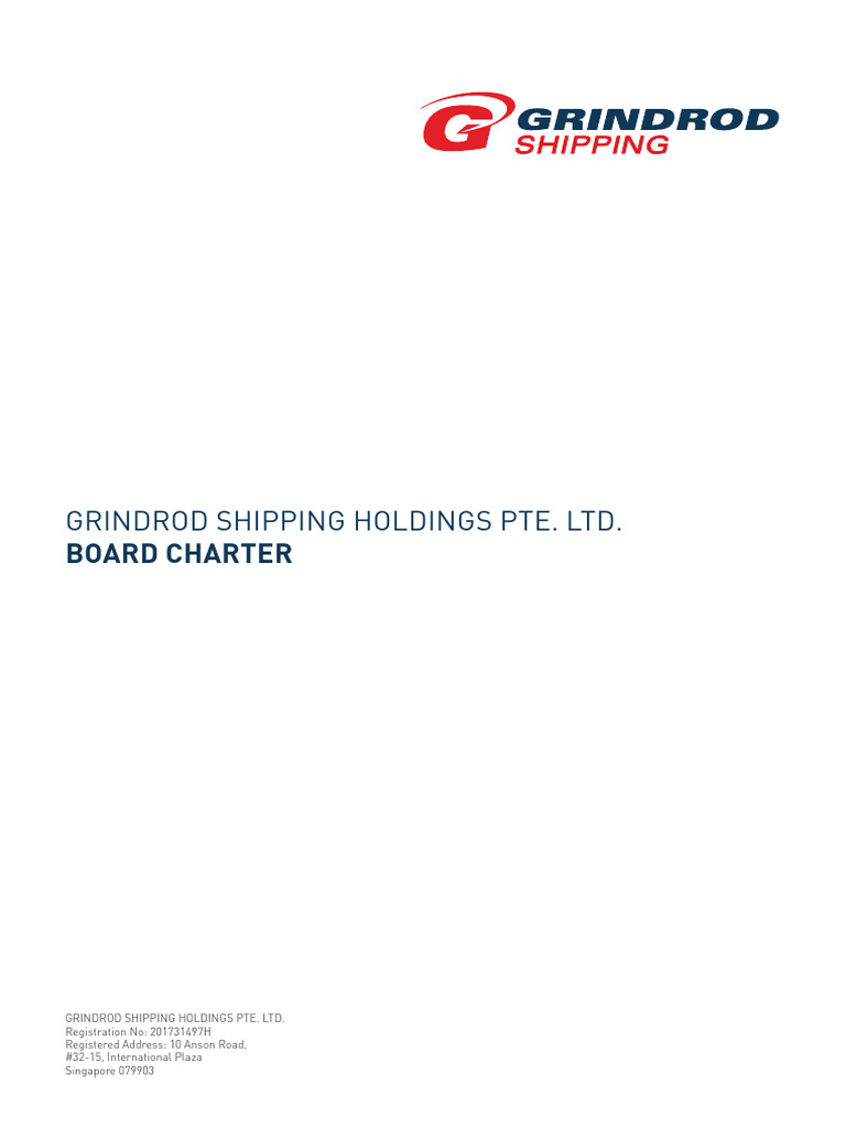 Grindrod Shipping Board Charter 220618 | PDF | Internal Control | Business