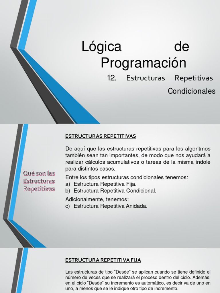 Sesion 12 Logica 2024 1 | PDF | Algoritmos | Matemáticas