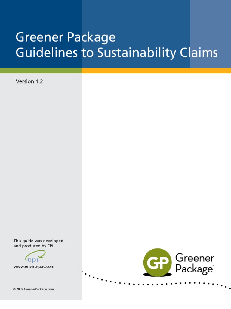 Greener Package Guidelines To Sustainability Claims: This Guide Was ...