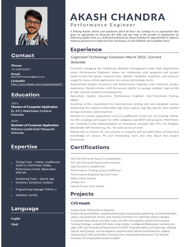 Akash Chandra Resume v1 | PDF | Databases | Software Engineering