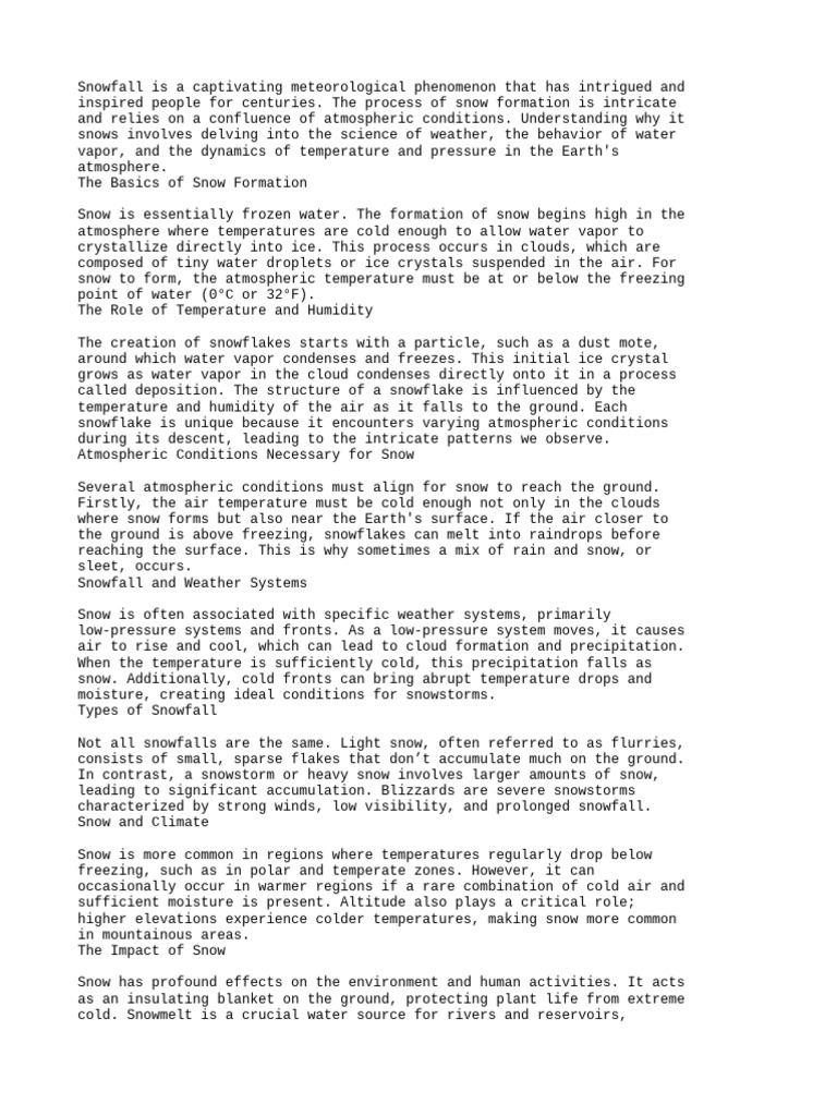 Snow | PDF | Snow | Winter Storm