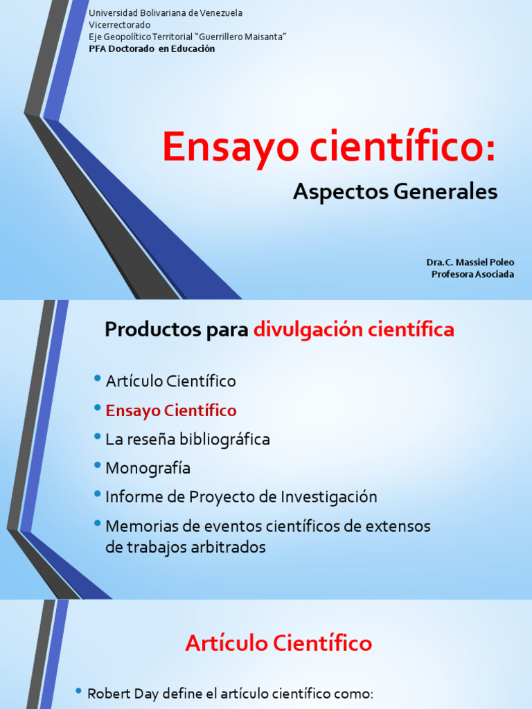 Tema 2 Ensayo Científico | PDF | Ensayos | Publicación Académica