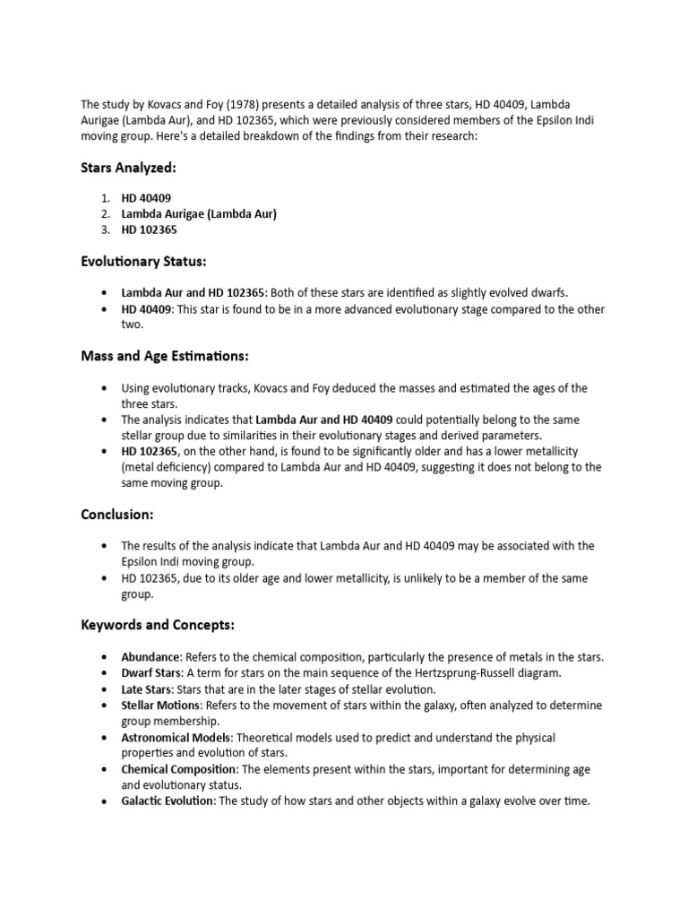 Epsilon Indi Moving Group. | PDF | Stars | Astronomy