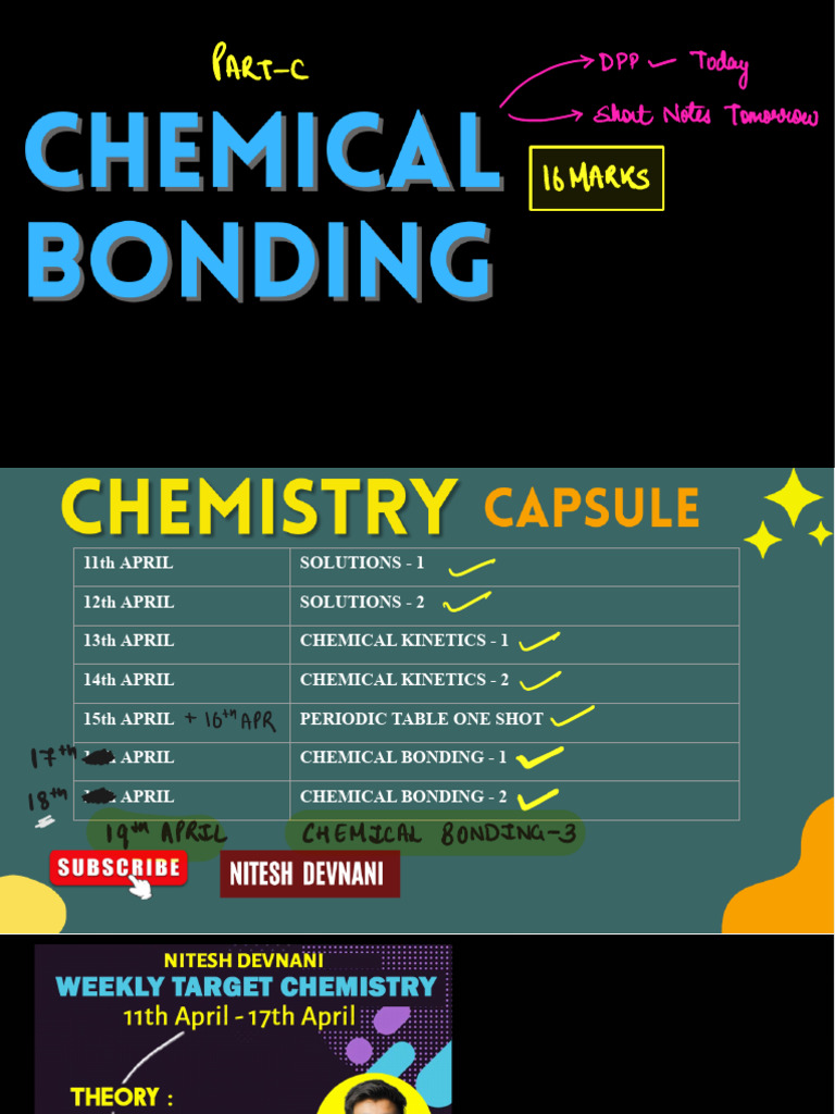 Chemical Bonding Chemistry Capsule Part C | PDF | Chemical Bond | Ionic ...