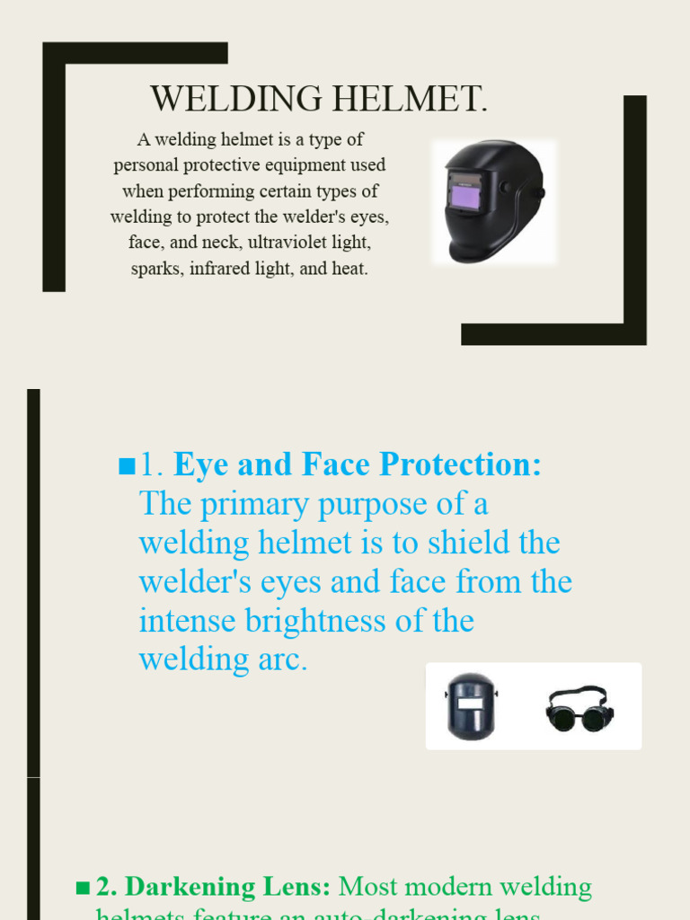 Welding Helmet Features Guide | PDF