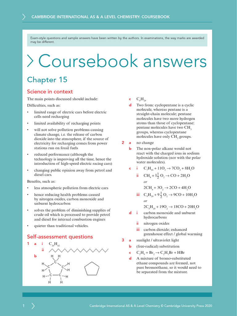 Chapter 15: Electric Cars in Chemistry | PDF | Alkene | Chlorine