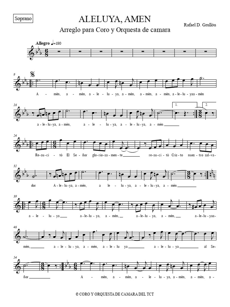 Aleluya Amen Soprano | PDF