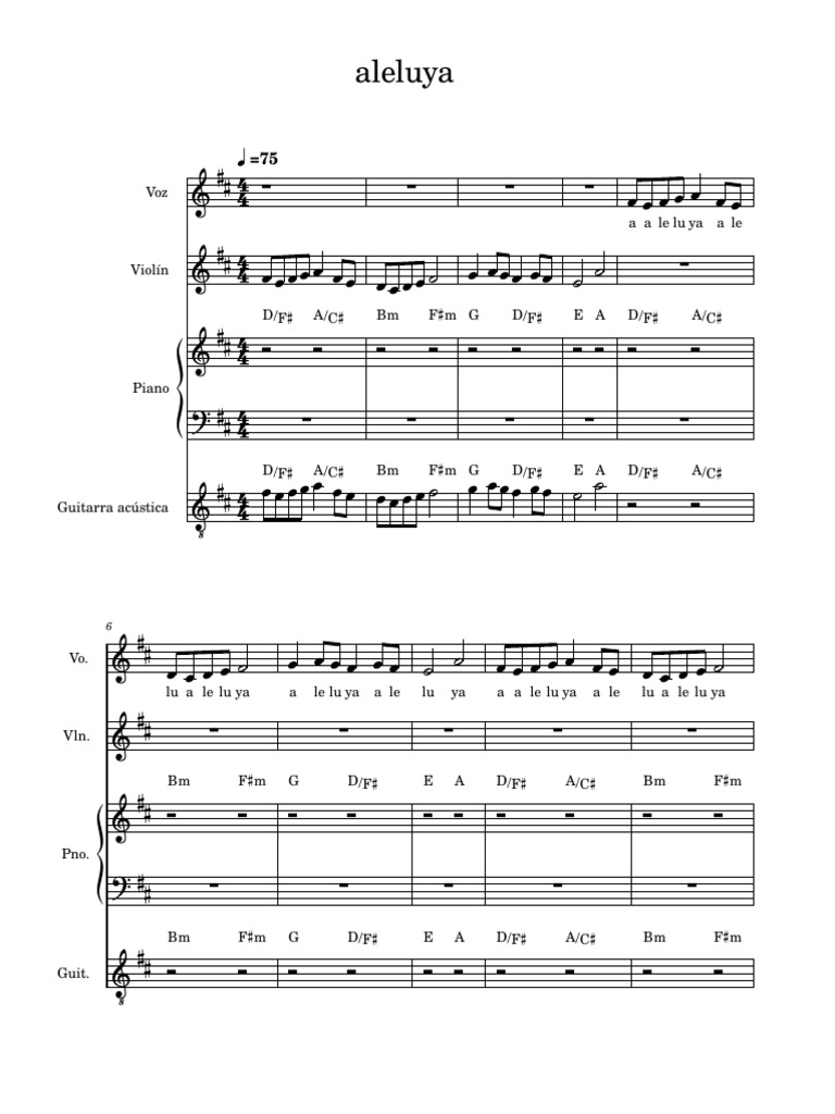 Aleluya | PDF | Instrumentos de cuerda