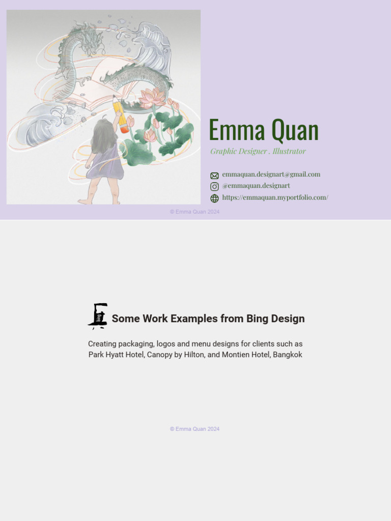 Emma (Jingmei) Quan - Samples of Works | PDF | Adobe Illustrator ...