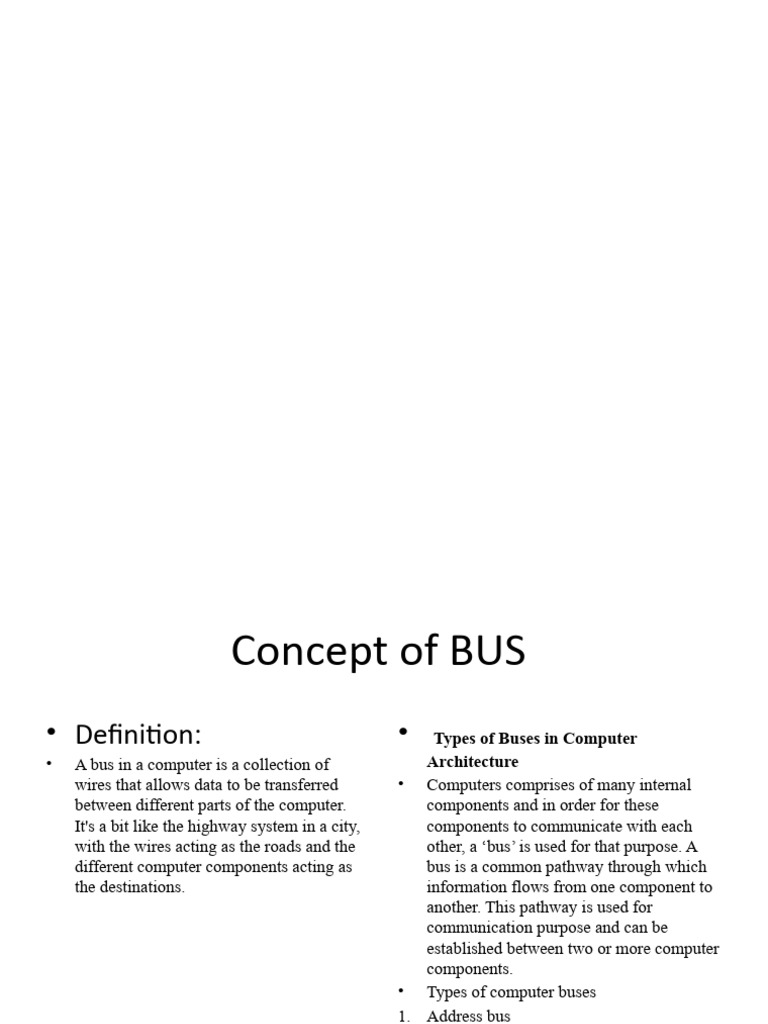 Computer Bus Systems Explained | PDF | Computer Science | Computer Networking