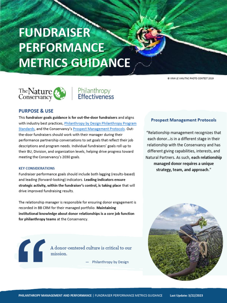 Fundraiser Performance Metrics Guidance | PDF | Fundraising | Business