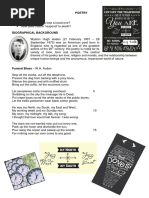 "Funeral Blues" Poem Analysis | PDF | Grief | Poetry