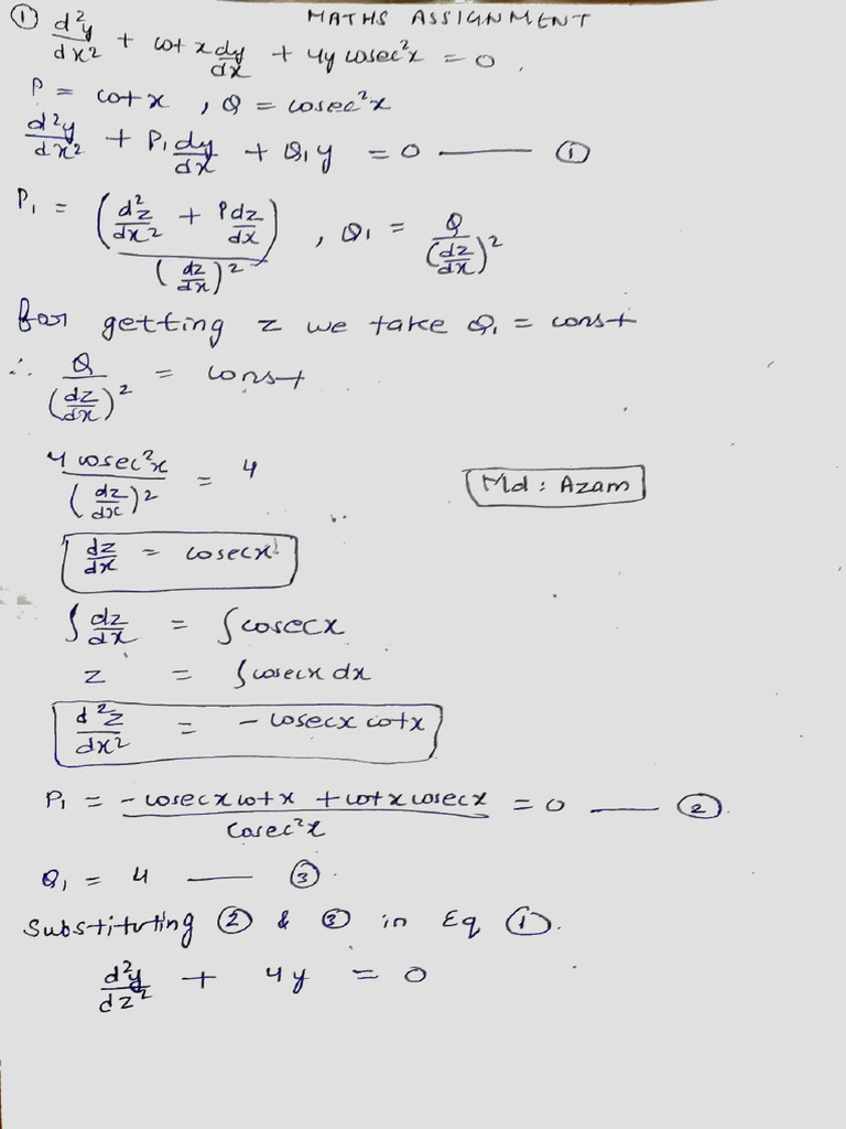 Maths Assignment | PDF