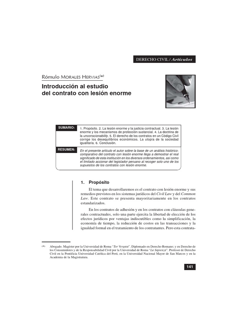 40 Lesión Enorme-Rómulo Morales | PDF | Estado (política) | Derecho ...