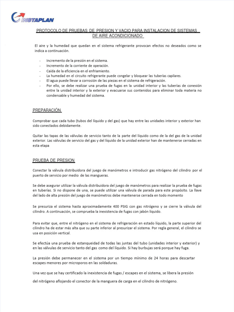 Protocolo Prueba de Presión | PDF | Presión | Bomba