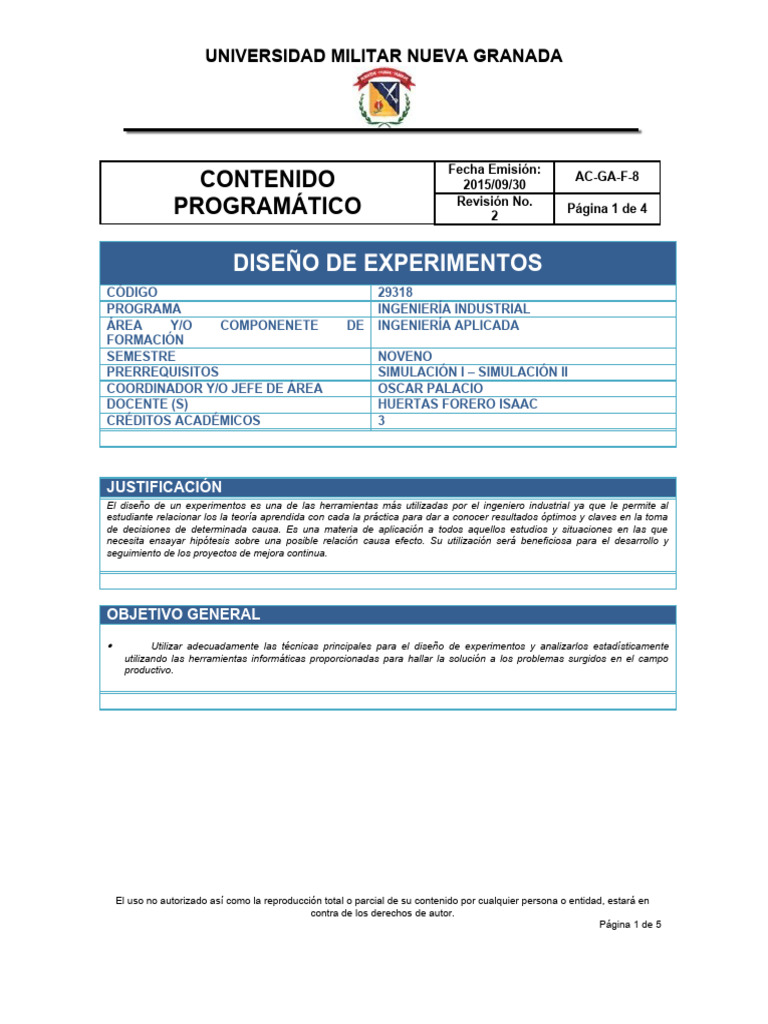 Diseño de Experimentos | PDF | Experimentar | Diseño