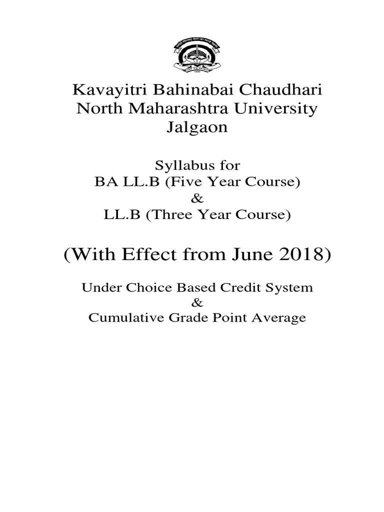 2018-19 Law Five Year and Three Year Course (CBCS) | PDF | Legal ...