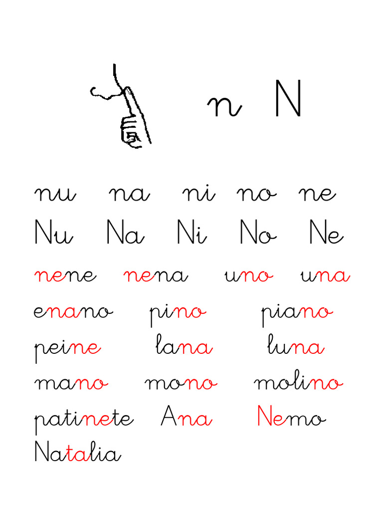 Letra N | PDF