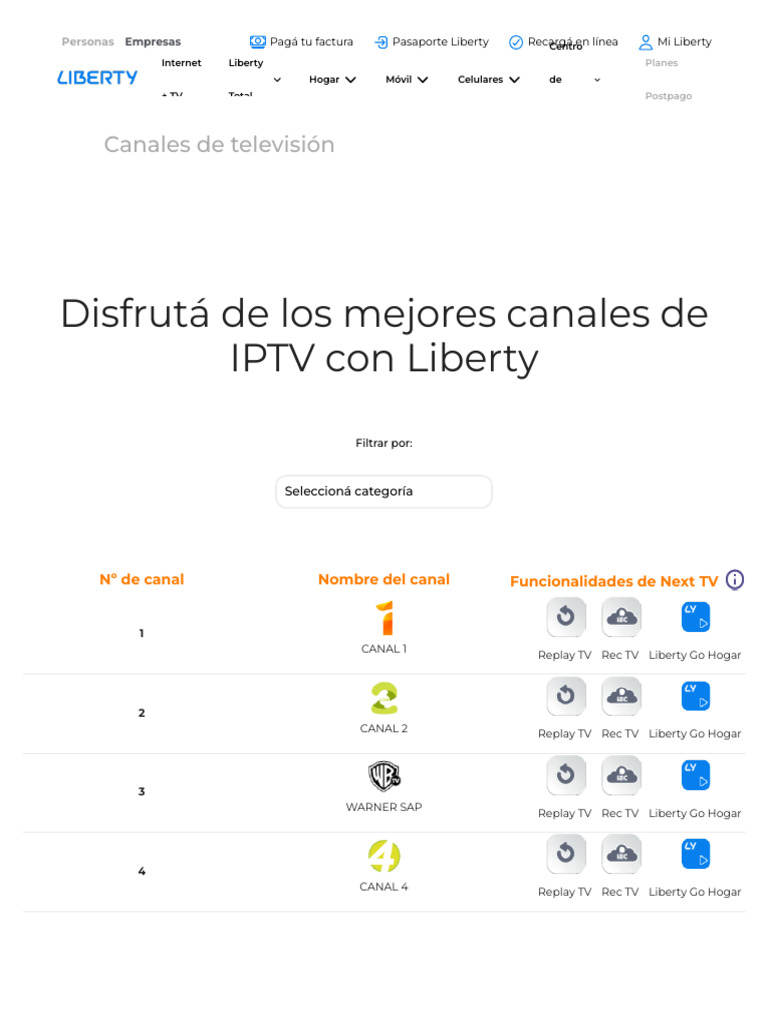 Nuestra Guía de Canales de TV Digital en Costa Rica - Liberty | PDF | Cable Television | Mass Media