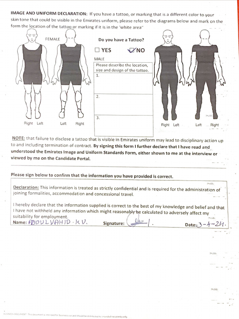 Image and Uniform Declaration | PDF