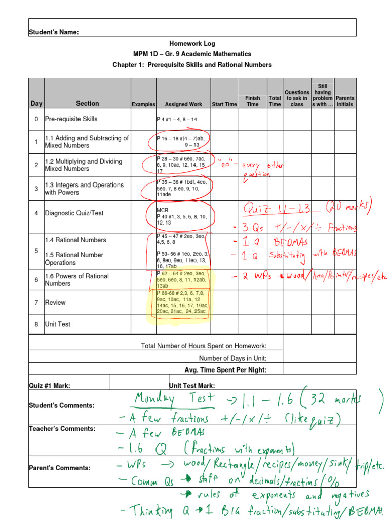 CH 1 Notes | PDF | Rational Number | Decimal