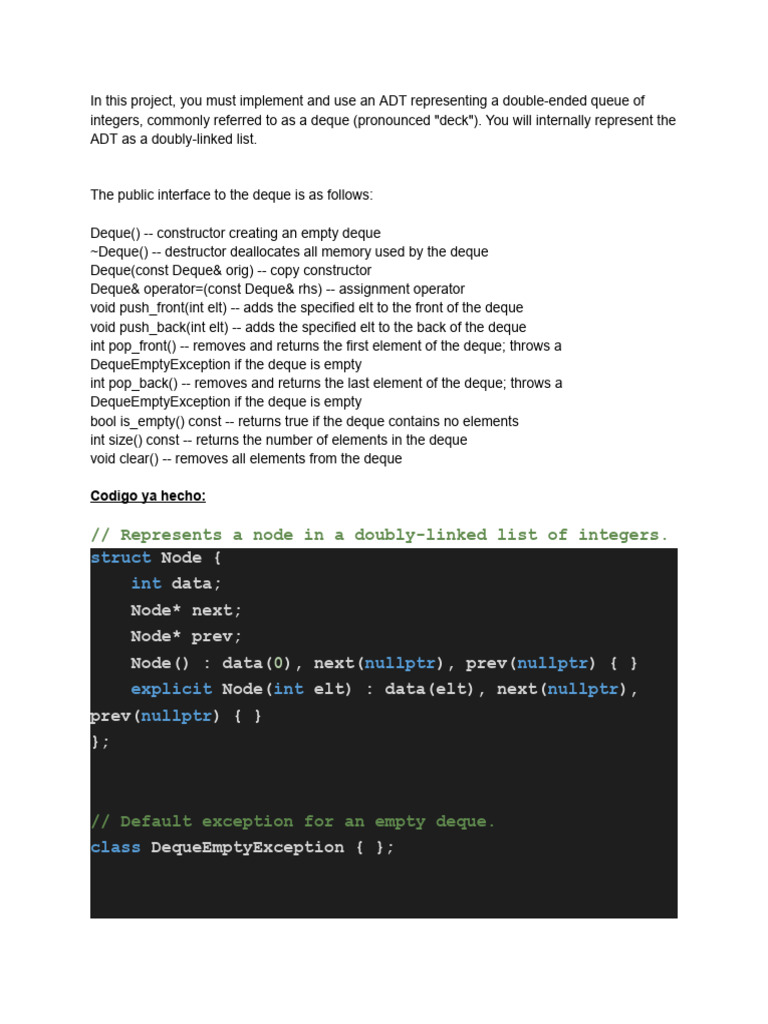 Deque Pdf Queue Abstract Data Type Constructor Object Oriented Programming 4552