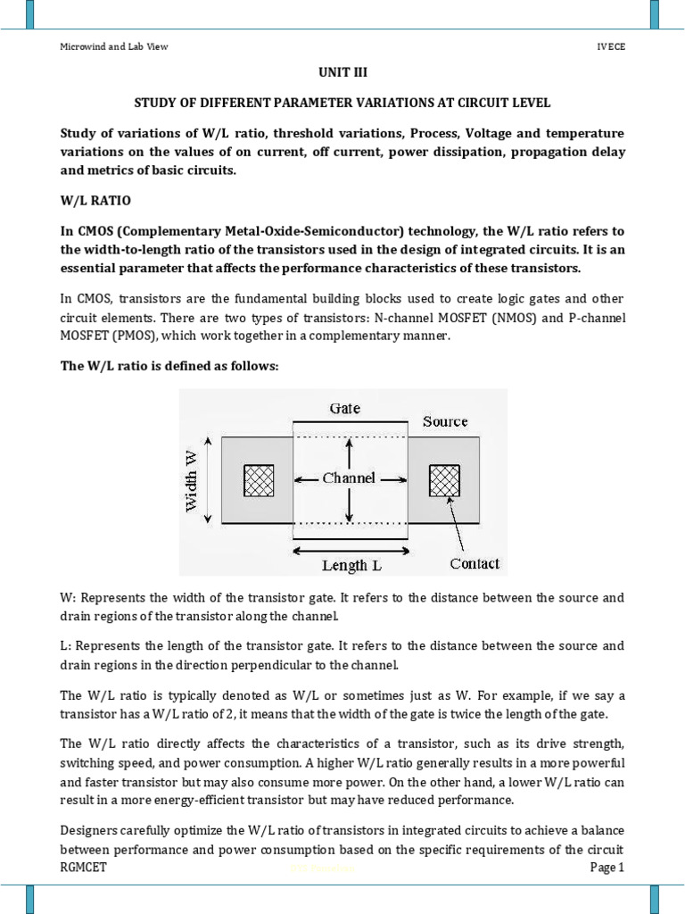 Unit Iii Notes | PDF | Mosfet | Field Effect Transistor
