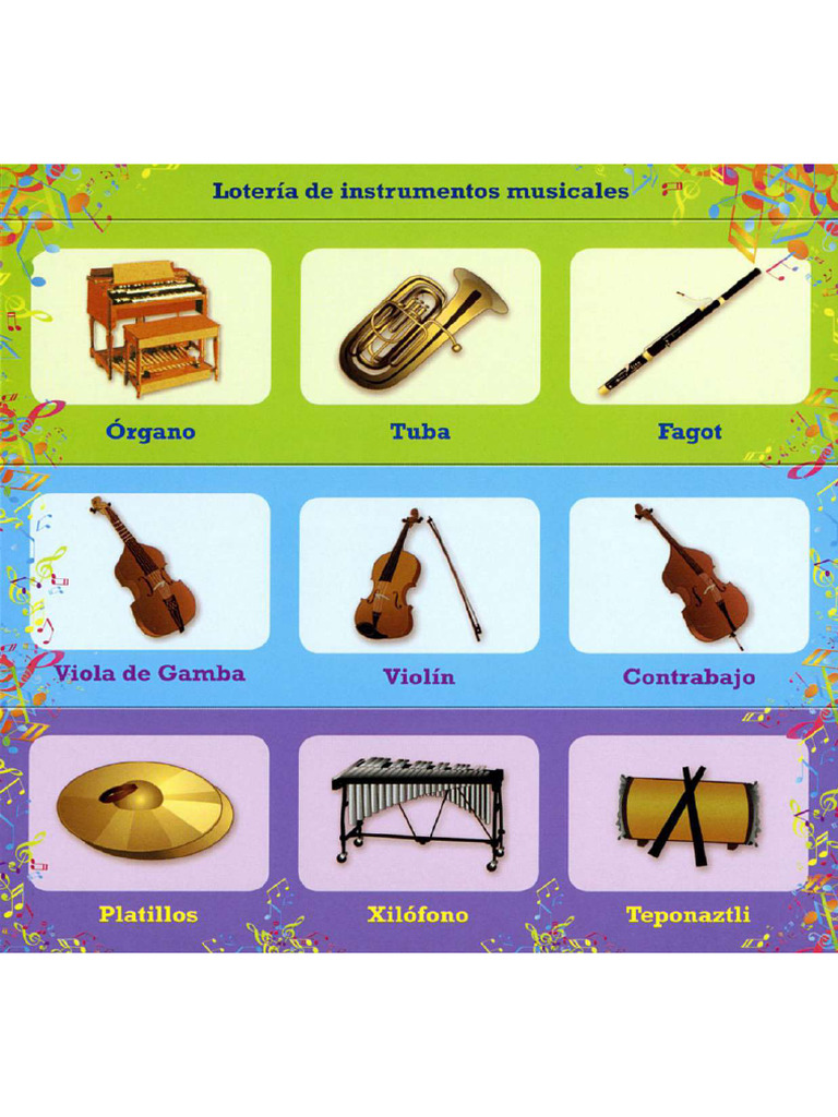 Lotería de Instrumentos Pedagogia | PDF