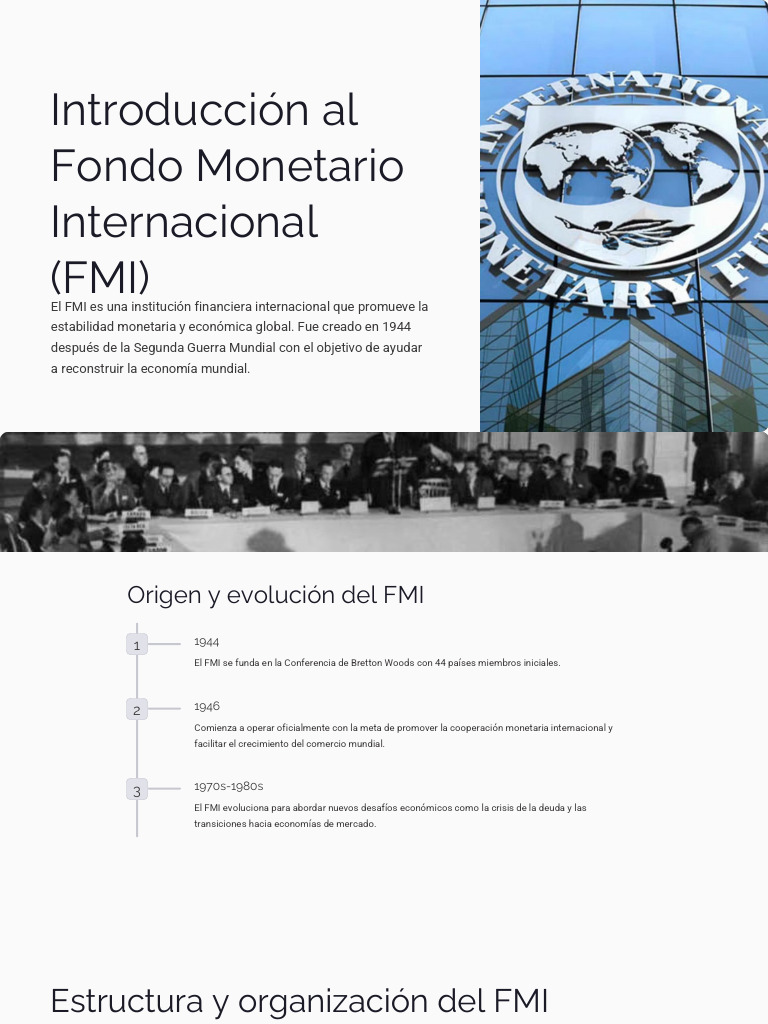 Introduccion Al Fondo Monetario Internacional FMI | PDF | Fondo Monetario Internacional | Economias
