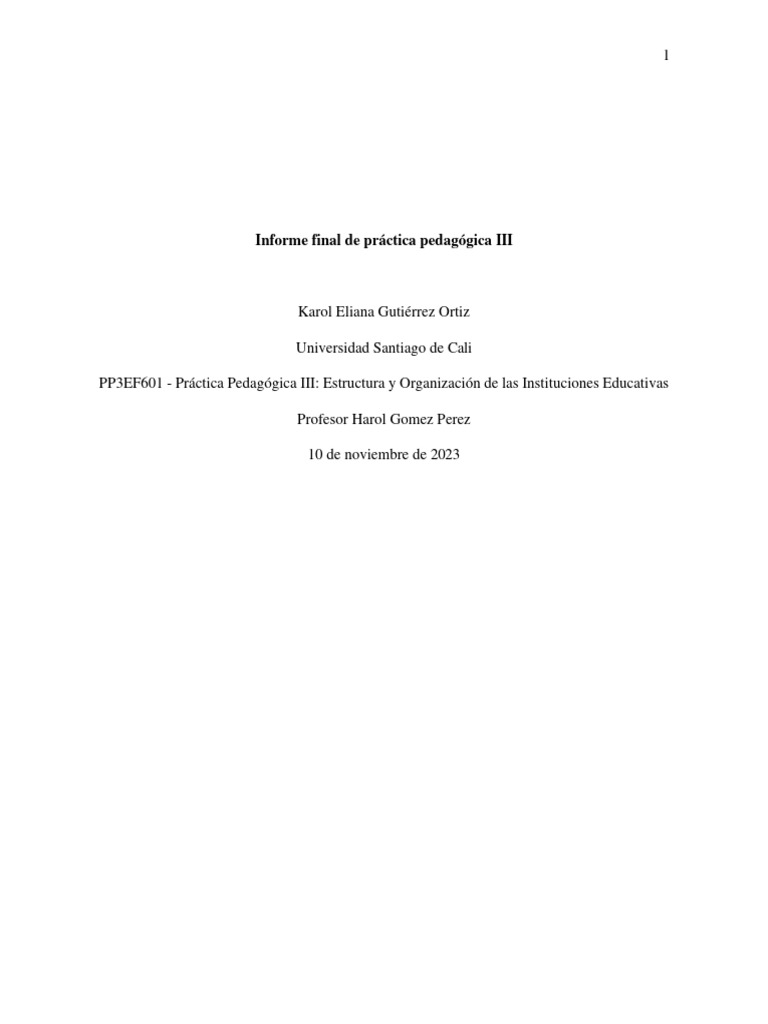 Práctica Pedagógica en Educación Física | PDF | Planificación | Pedagogía