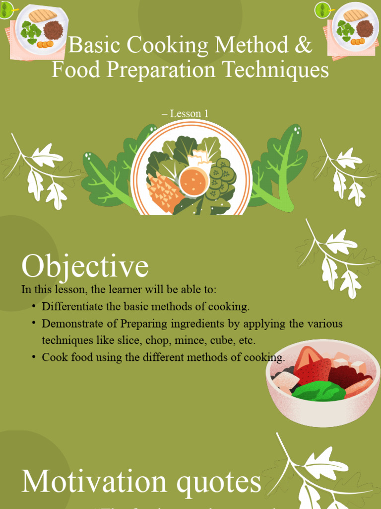 Unit 1 Lesson 1basic Concept of Cookery | PDF | Cooking | Food And ...