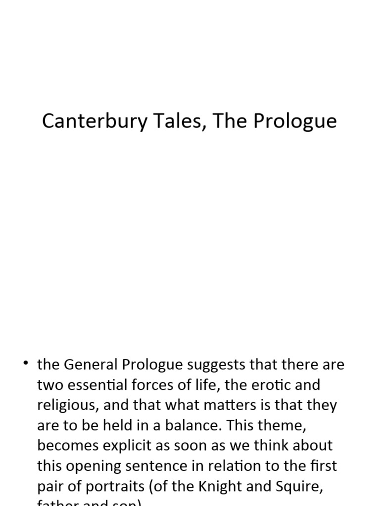 Canterbury Tales, The Prologue | PDF | Knight | The Canterbury Tales