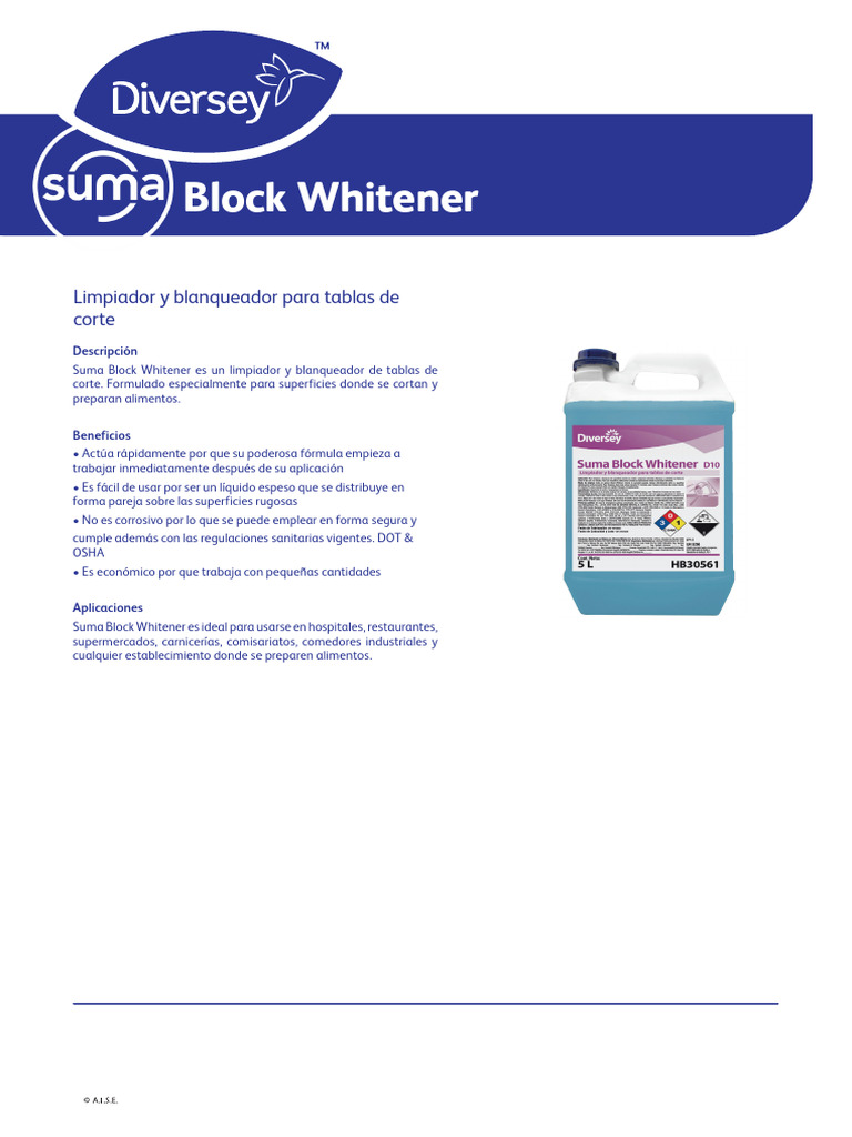 PSS MEX Block Whitener | PDF | Agua | Blanqueador