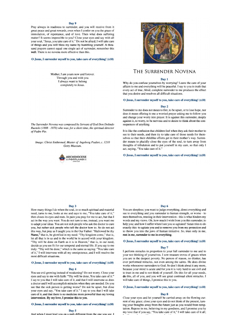Surrender Novena | PDF