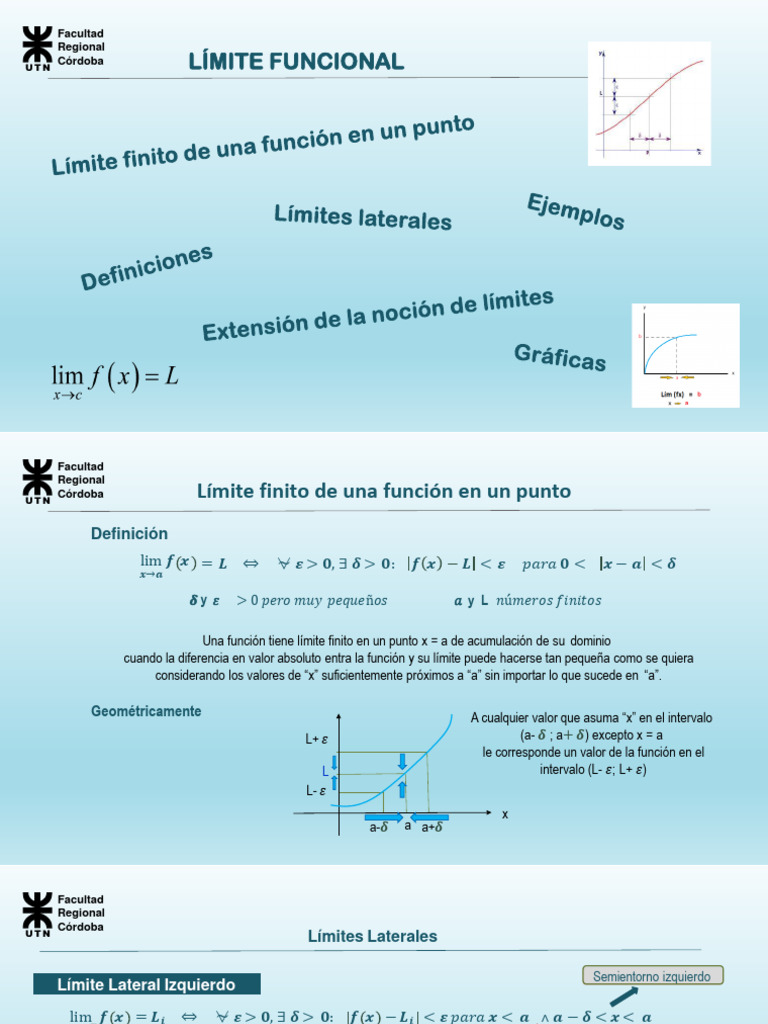 Límite Finito de Funciones en Puntos | PDF | Límite (Matemáticas ...