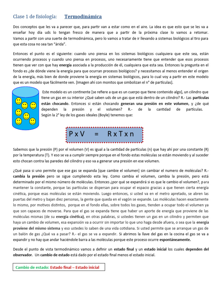 Clase 1, Termodinámica Corregida | PDF | Gases | Ion