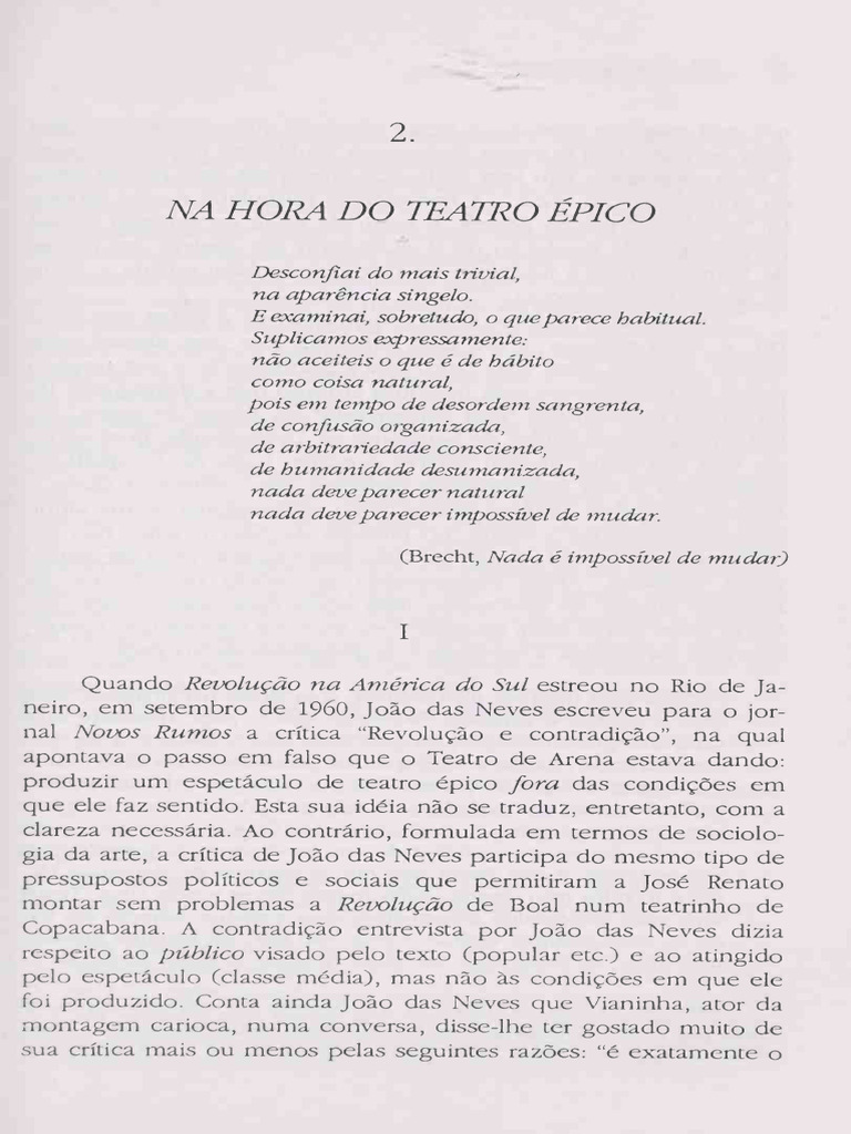 COSTA, Iná Camargo. A Hora Do Teatro Épico No Brasil-59-101 | PDF | Teatro