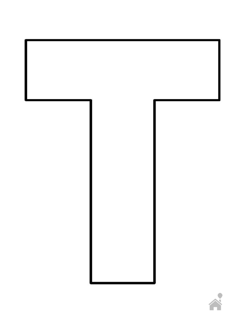 Moldes de Letras para Imprimir T Maiusculo Grande | PDF