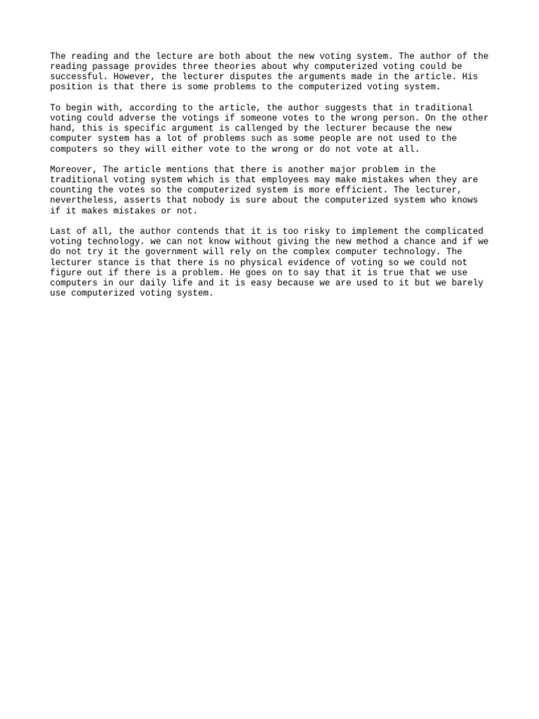 Voting System | PDF