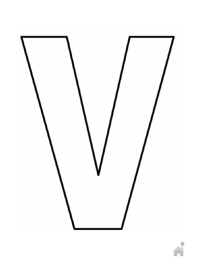 Moldes de Letras para Imprimir V Maiusculo Grande | PDF