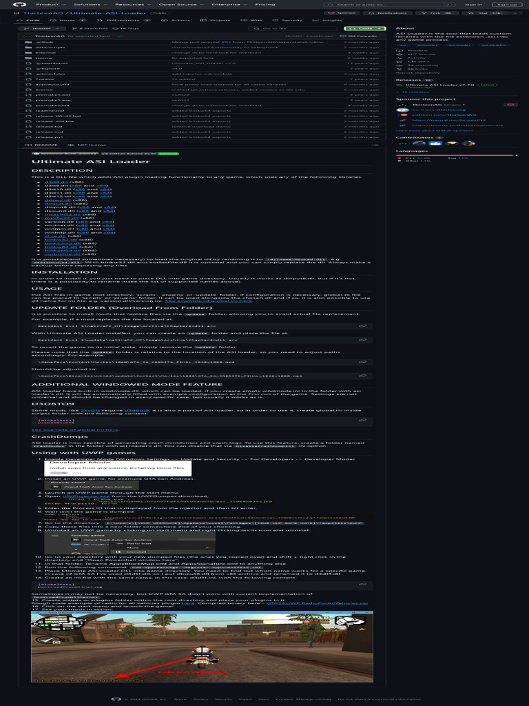 GitHub - ThirteenAG - Ultimate-ASI-Loader - ASI Loader Is The Tool That Loads Custom Libraries ...