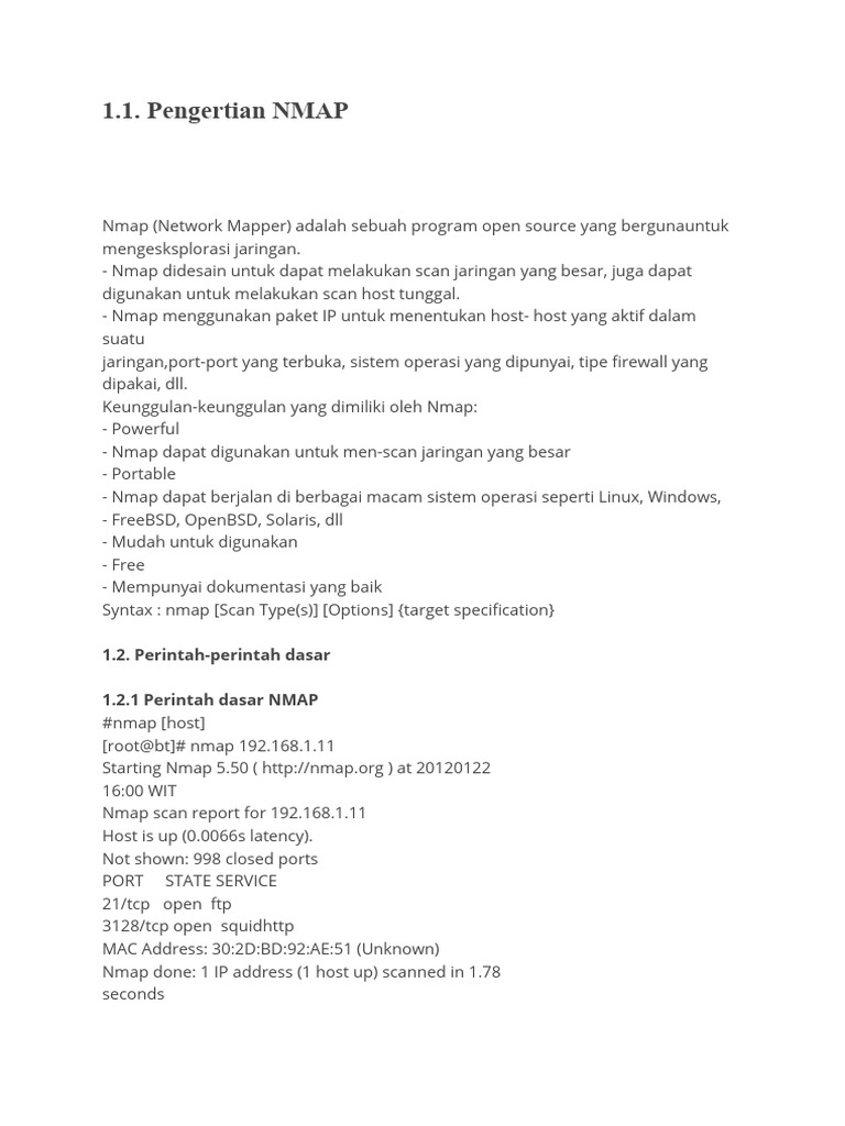 Dasar Penggunaan NMAP | PDF | Computer Standards | System Software