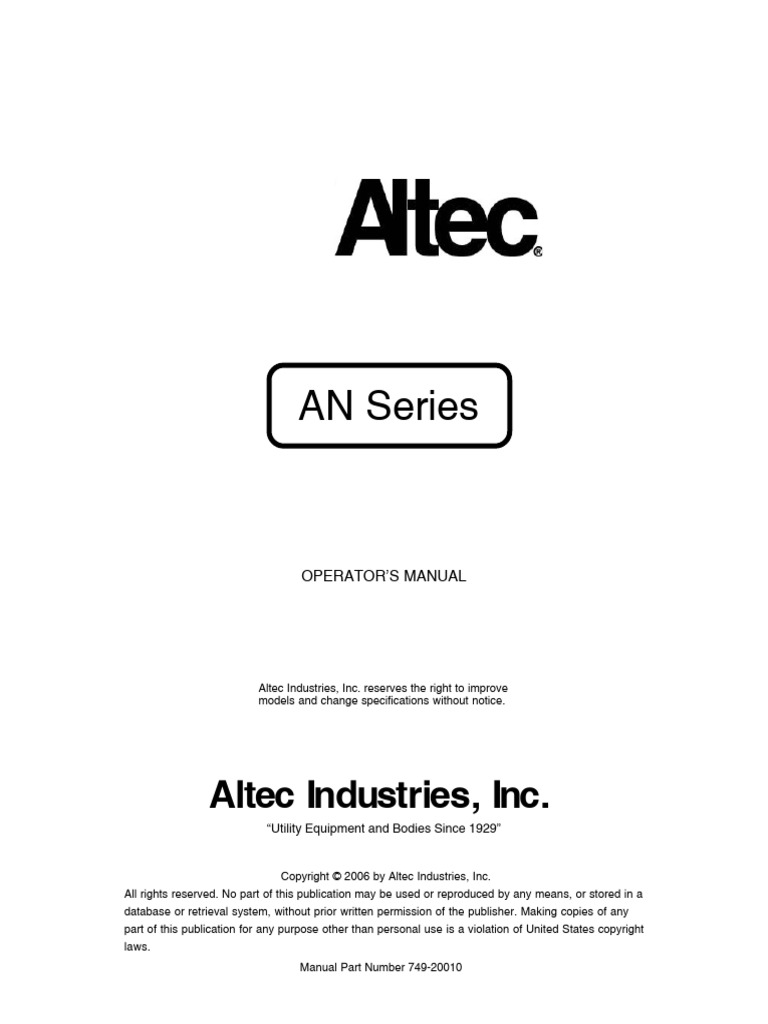 Manual de Operacion - Altec | PDF | Standardization | Electrical Conductor