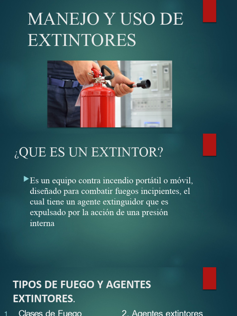 Manejo y Uso de Extintores (1) | Descargar gratis PDF | Agua | Materiales