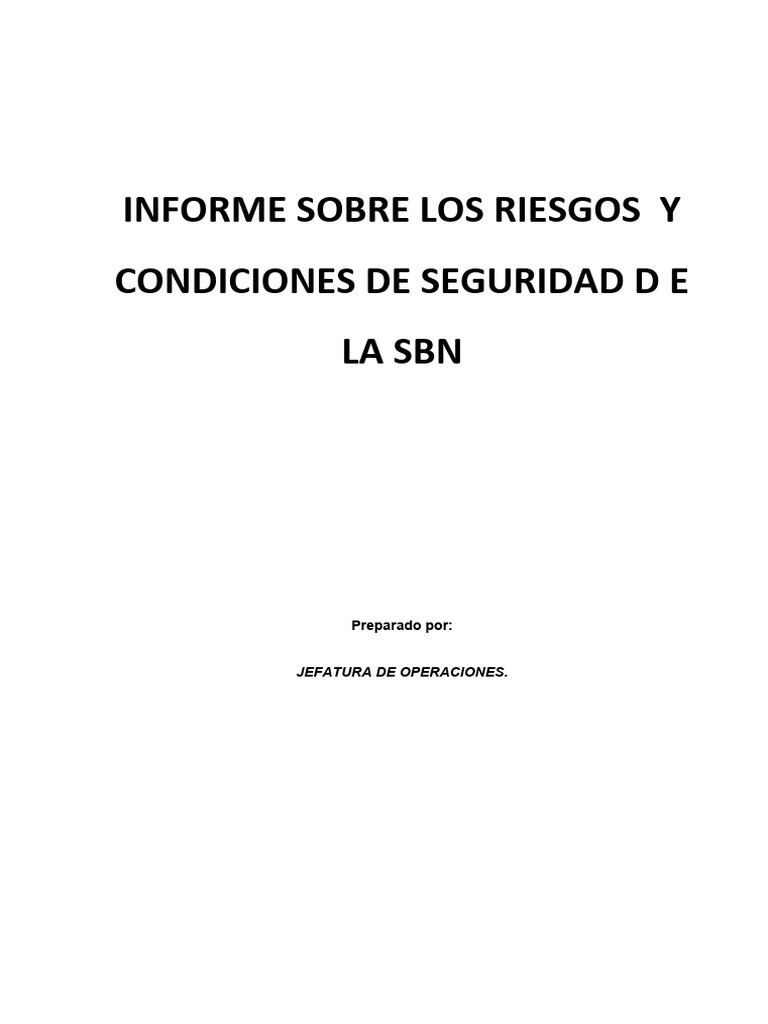 ANALISIS DE RIESGO SBN | PDF