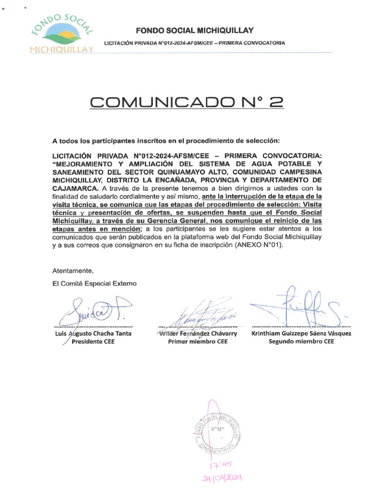 Comunicado 2 | PDF