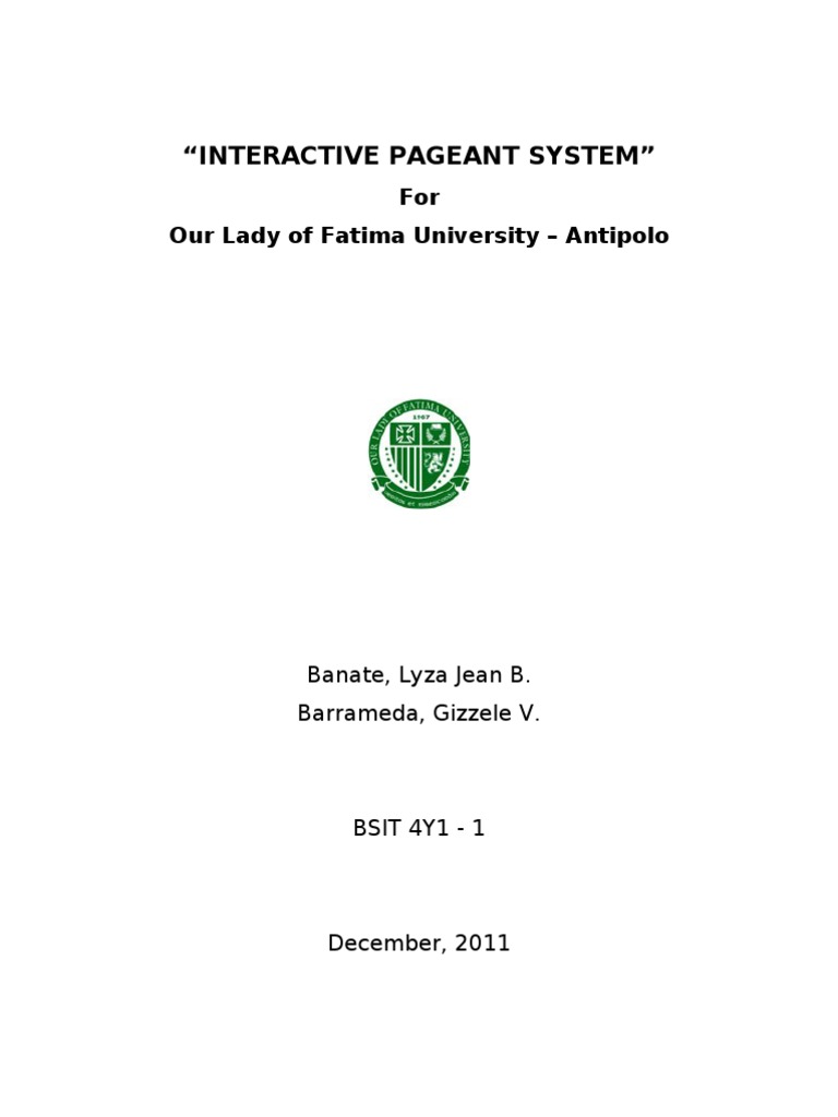 Interactive Pageant System Proposal | PDF | System | Innovation