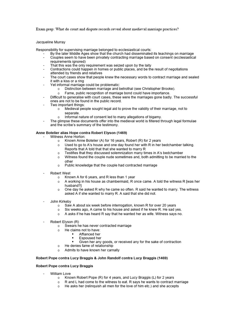 Exam Prep - Marriage | PDF | Marriage | Witness