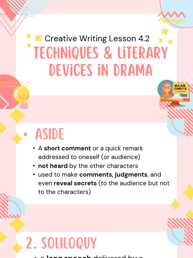 Creative Writing Techniques and Literary Devices in Drama-1 | PDF ...